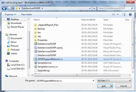 how to create wcf data service with jsonp format dhananjay kumar
