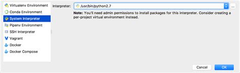 configure a system interpreter intellij idea