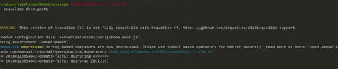 node js database migration to add new column using sequelize cli don