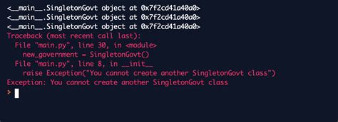 the singleton design pattern in python