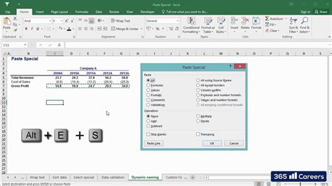 paste special learn how to apply paste special in excel 2016 youtube