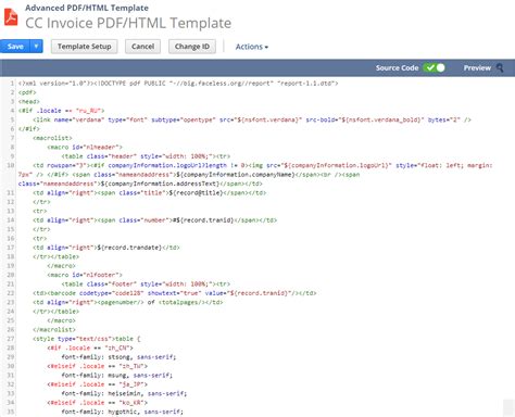 netsuite applications suite source code editing in the template editor