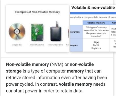 what is the meaning of non volatile memory and please tell me