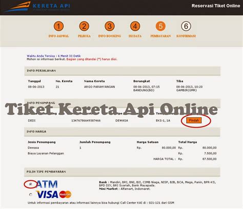 pemesanan tiket kereta api 2021 paket tour murah bayar cash atau