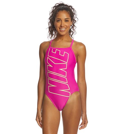 Nike Womens Nike Logo Racerback One Piece Swimsuit At