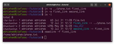 how to use ln command in linux for creating soft and hard links