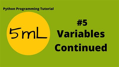 5ml variables continued statements reserved words