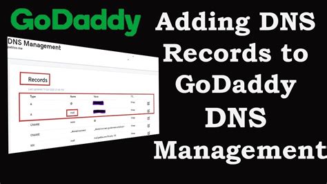 how to add dns records on godaddy benisnous