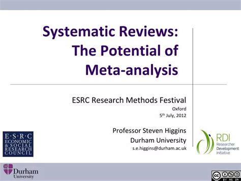 Ppt Systematic Reviews The Potential Of Meta Analysis Powerpoint