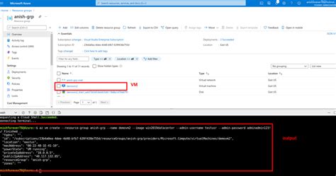 create azure virtual machine using azure cli and