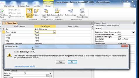 database validations field size youtube
