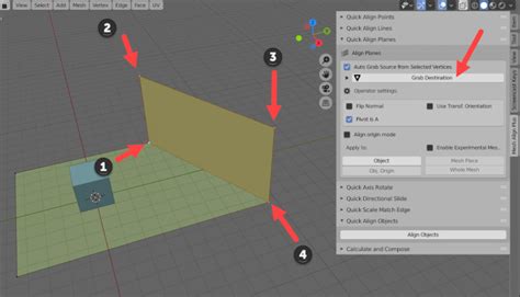 how to quickly align furniture models for architecture in blender