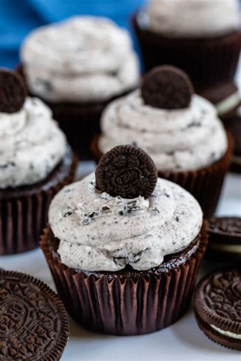 Oreo Cupcakes Recipe With Oreo Buttercream Crazy For Crust