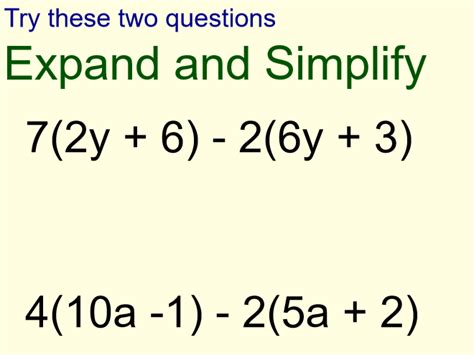 expand and simplify single brackets teaching resources