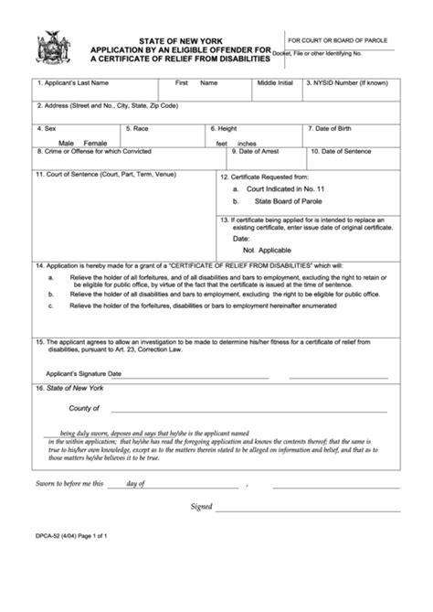 fillable form dpca 52 application by an eligible