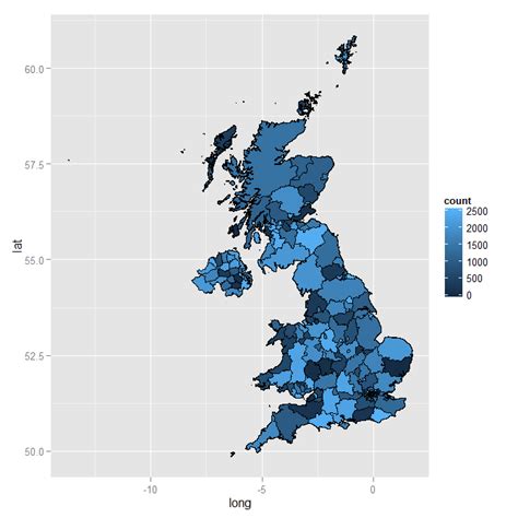 colors r gradient plot on a shapefile stack overflow