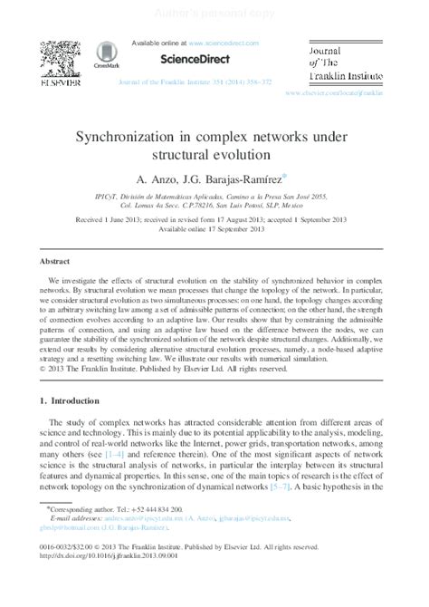 pdf synchronization in complex networks under structural evolution