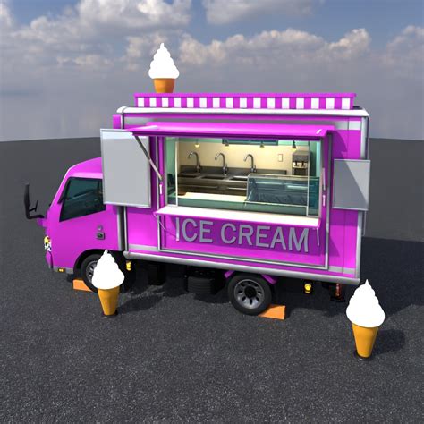Artstation Ice Cream Truck Ver1 0 3d Blender No Credit