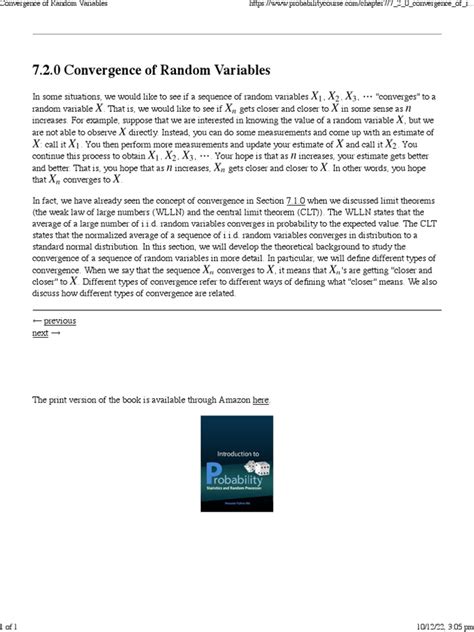 convergence of random variables pdf