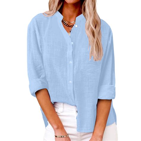 Holiday Savings Deals 2024 Akafmk Womens Plus Size Button Down Shirt