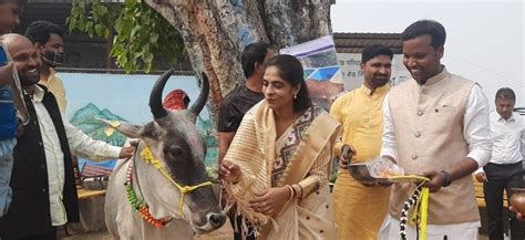 गौ माता की पूजा कर शहर के सुख समृद्धि की मांगी कामना गोवर्धन पूजा के