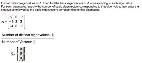solved find all distinct eigenvalues of a then find the