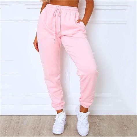 Cml Sexy Hohe Taille Lose Fleece Jogginghosen Hosen Mit Taschen Herbst