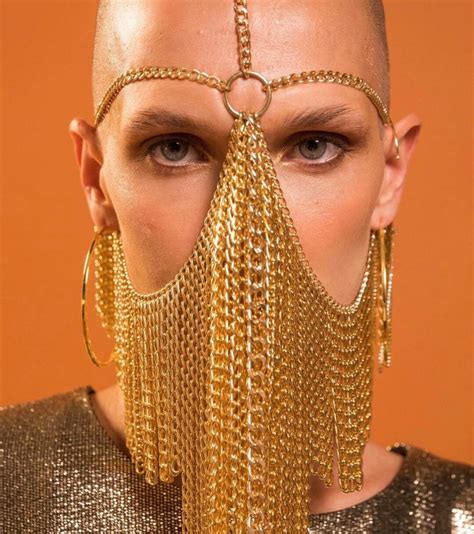 Goddess Face Chain Silver And Gold Body Accessories Festival Jewelry