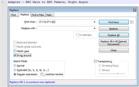 notepad regex find instance of dash but not dash stack overflow