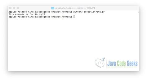 python string append example java code geeks 2021
