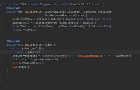 java how to work with videoview and fragments stack overflow