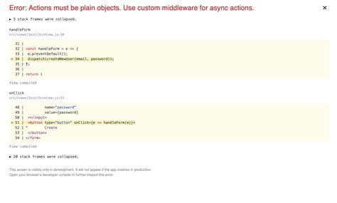 reactjs how to log errors in browser error view
