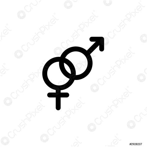 Gender Icon With Symbols Of Venus And Mars Icon Design Stock Vector