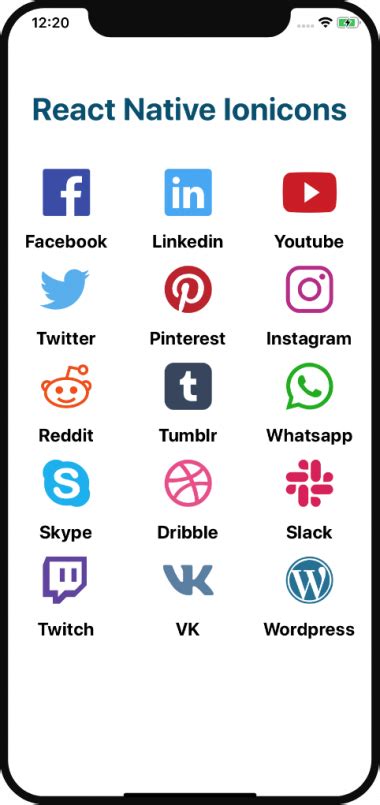 react native ionicons example react native master