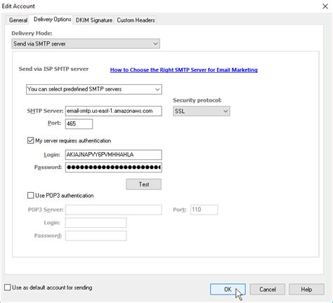 how to use amazon ses smtp server to send emails g lock easymail7