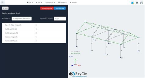 assembly templates skyciv engineering