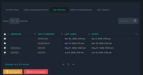 how to view user sessions quickbox io