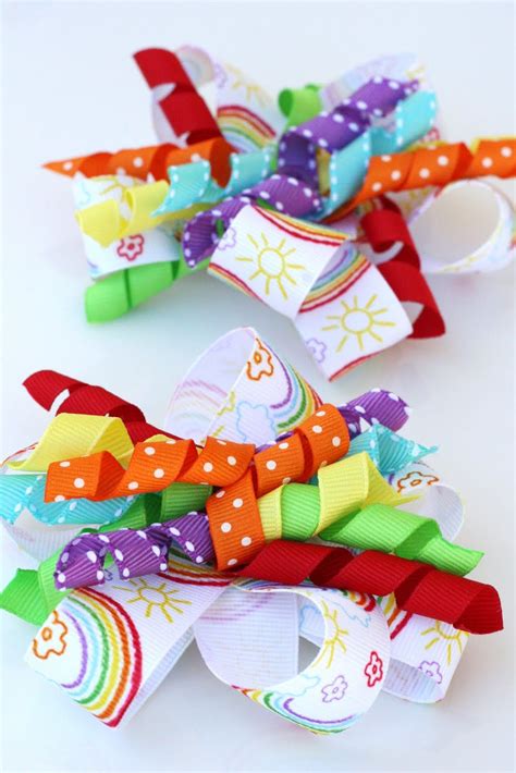 {how To} Make Curly Ribbon Hair Bows Making Hair Bows Diy Hair Bows