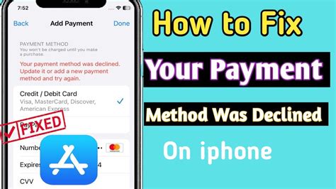 How To Fix Your Payment Method Was Declined On Iphone 2023 How To