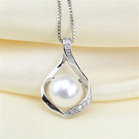 Freshwater Pearl Pendant Necklacepearl Wedding Etsy