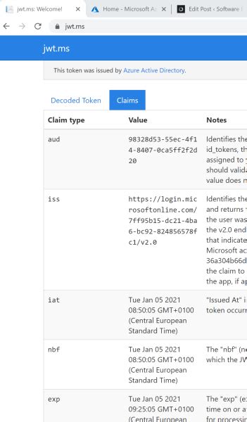 azure ad access token lifetime policy management in asp core