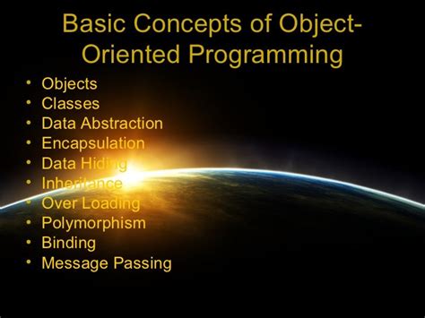 basic concepts of object oriented programming