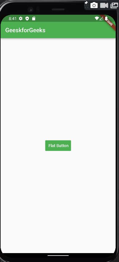 flatbutton class in flutter material library with example geeksforgeeks