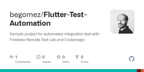 github begomez flutter test automation sample project for automated