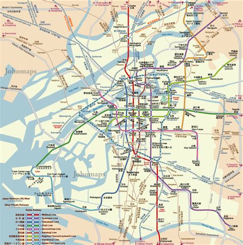 Subway Map Of Osaka Johomaps