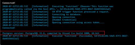 connect from function app with managed identity to azure database for