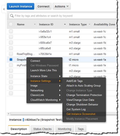 ec2 instance console screenshot aws news blog