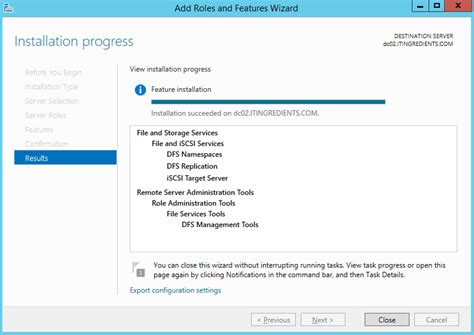 how to install dfs in windows server 2012 r2