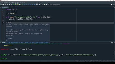 28 python pickle objekte werte speichern und laden youtube