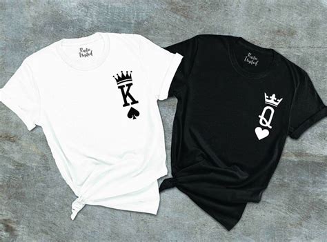 King And Queen Shirts Matching Couple Shirts Anniversary T Honeymoon